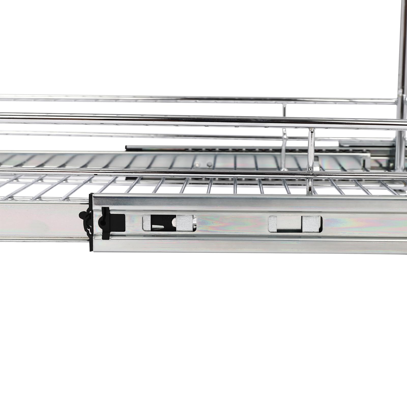Pull Out Cabinet Organizer,Multi-Purpose Cabinet Organizer,Sink Organizer and Storage,Kitchen Helper,2-Tier Cabinet Pull Out Shelves,for Bathroom,Laundry Room,Kitchen,Pantry(Silver,21.5*13.5*15in)