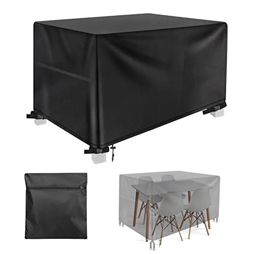 Patio Furniture Cover Waterproof Outdoor Table Chair Set Covers Outside Anti-Fading, UV Resistant Couch Storage Cover Black - 49 x 25 x 29 Inch