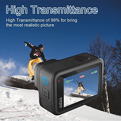 Taisioner Screen Protector for GoPro HERO 11 HERO 10 Black HERO 9 Black Fit Media Mod Ultra Tempered Glass Protective Foils with Lens Cover Accessories Kit