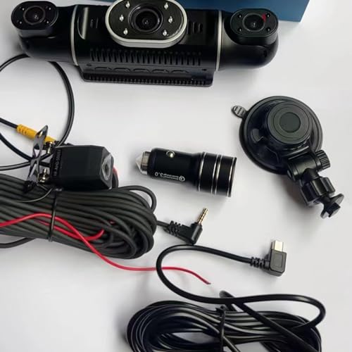 4-Channel Front and Rear Dash Cam - 360-Degree Panoramic Recording for Enhanced Safety, HD 1080P Car Interior and Exterior Camera - Clear Images and Wide Coverage