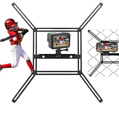 Action Camera Fence Mount Metal Backstop Chain Link Fence Mount for GoPro/Smartphone-Ideal Backstop Camera Mount for Recording Baseball,Softball and Tennis Games