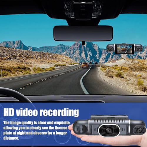 4-Channel Front and Rear Dash Cam - 360-Degree Panoramic Recording for Enhanced Safety, HD 1080P Car Interior and Exterior Camera - Clear Images and Wide Coverage