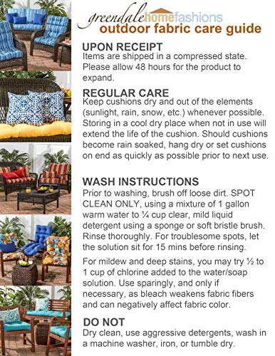 Greendale Home Fashions Outdoor 51x18-inch Bench Cushion, Set of 1, Sand Dollar