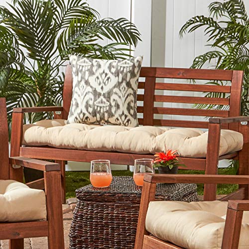 Greendale Home Fashions Outdoor 51x18-inch Bench Cushion, Set of 1, Sand Dollar