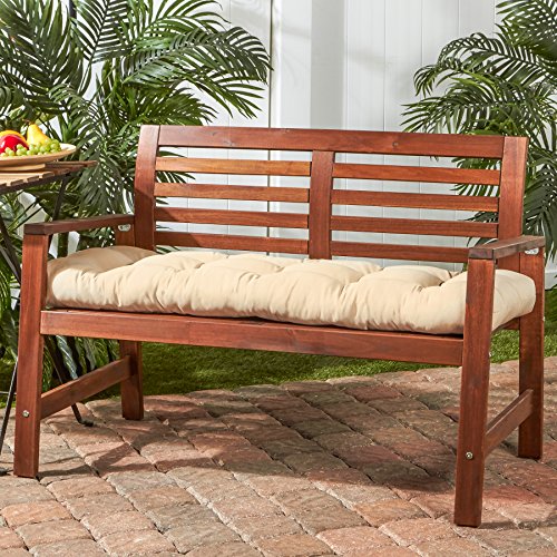 Greendale Home Fashions Outdoor 51x18-inch Bench Cushion, Set of 1, Sand Dollar