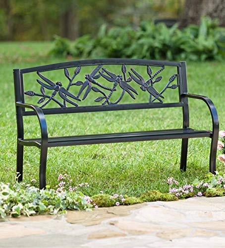 Plow and Hearth Dragonfly Metal Garden Bench