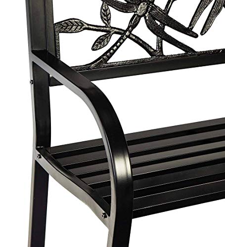 Plow and Hearth Dragonfly Metal Garden Bench