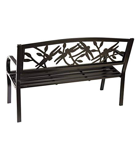 Plow and Hearth Dragonfly Metal Garden Bench