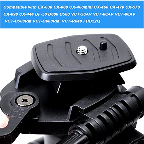 IOUALEY 2 Pack 41mm and 43mm Tripod Quick Release Plate Camera Mounting Adapter, 2 Sizes QR Release Camera Tripod Ball Head Parts Replacement Compatible with Ambico Sunpak Kalimar Zomei Tripod Mount