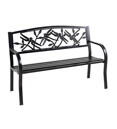 Plow and Hearth Dragonfly Metal Garden Bench