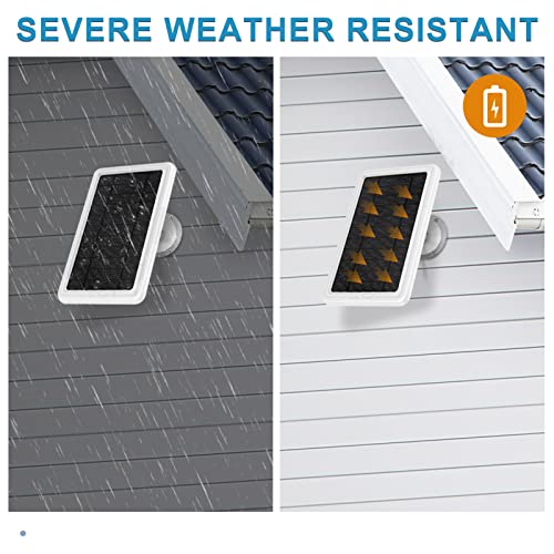 Ring Camera Solar Panel Charger, Solar Panel for Ring Stick Up Cam 2nd & 3rd Gen, Ring Spotlight Cam Battery, 5V 4.5W Output Super Fast Charging 3.5mm Plug to Device (2Pack)
