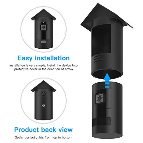 HOLACA Water-Proof Silicone Cover Protective Case for Ring Stick Up Cam Battery HD Security Camera(3rd Generation) - Anti-Scratch Protective Cover for Full Protection (Black)