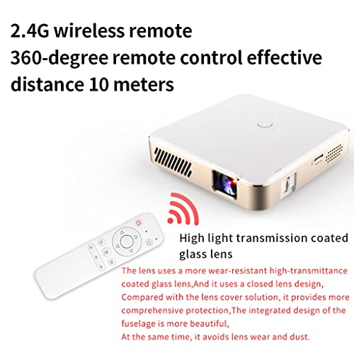 XINGTU S350 Mini Dlp Projector Smart Tv Android 9.0 Pico Protable 1080p Outdoor 4k Cinema for Smartphone ( Color : D )