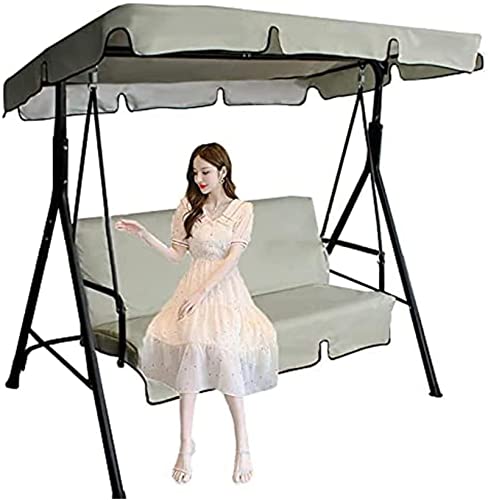Wzglod Outdoor Replacement Swing Chair Canopy Cover Garden Sun Shade Awning 2 & 3 Seater Sizes Universal Waterproof Windproof Anti-Uv Patio Hammock Roof Cover,Red,195x125x15cm/77x49x6''