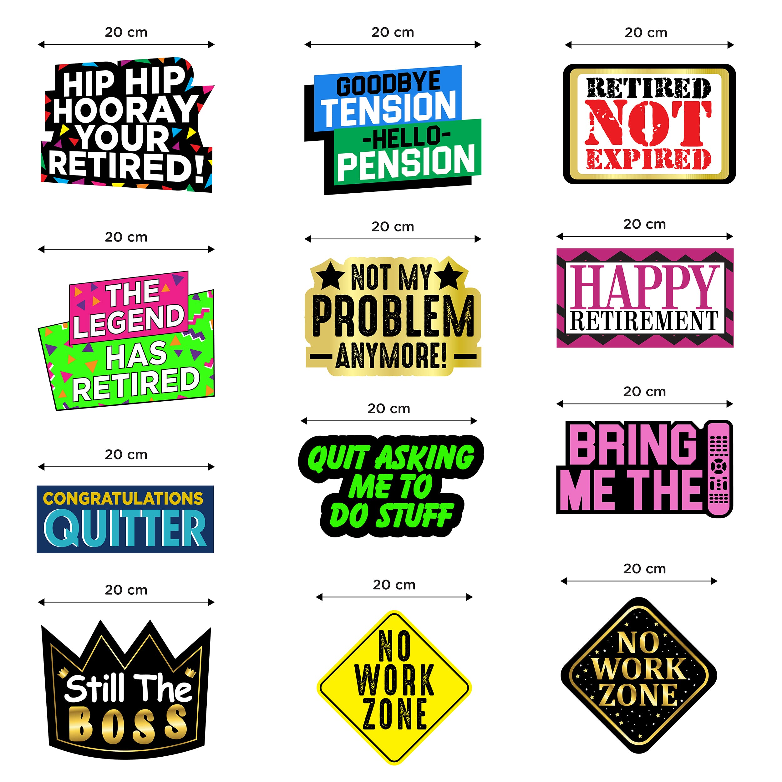 25 Piece Retirement Party Hanging Swirls Decorations, Hilarious Happy Retirement Party Supplies and Gifts