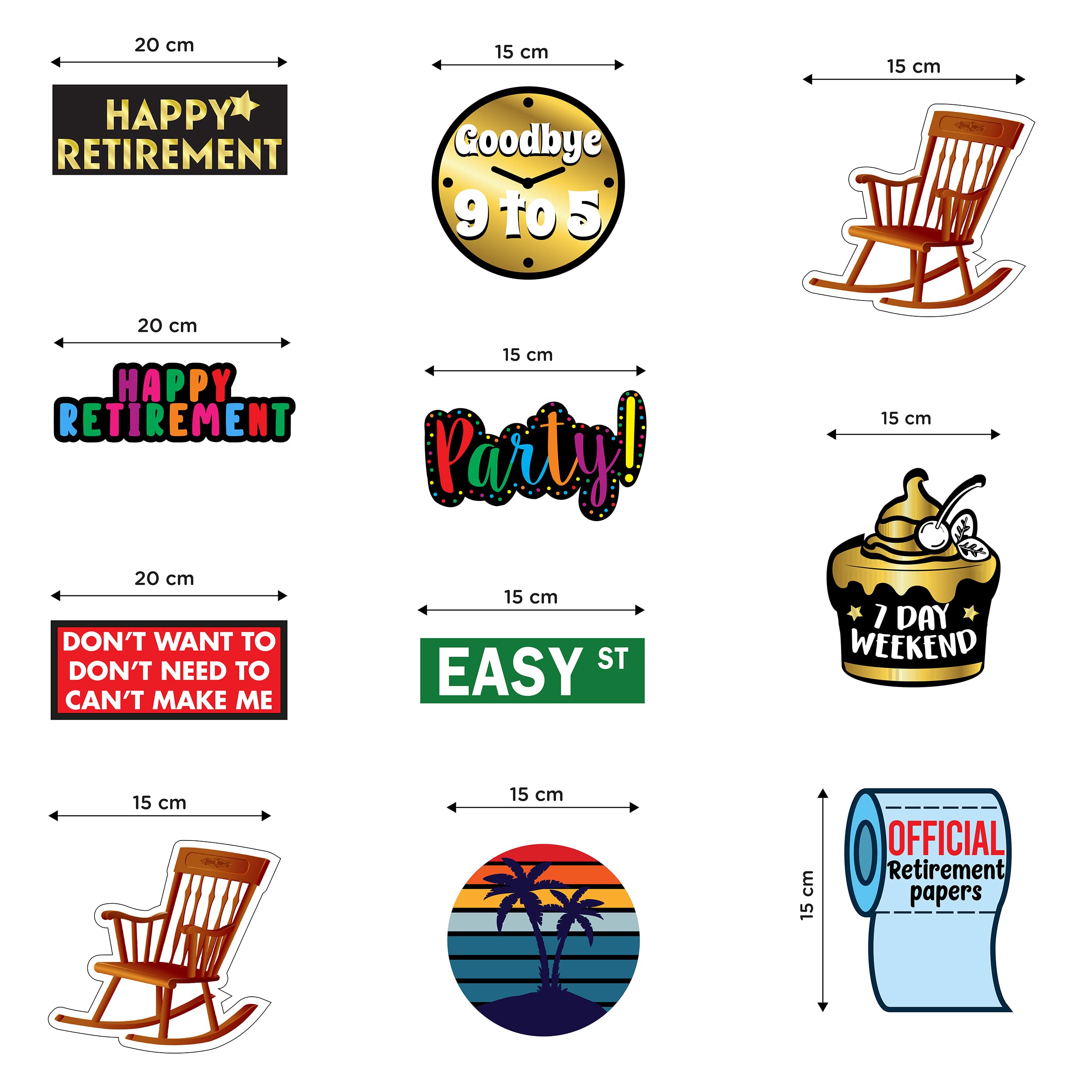 25 Piece Retirement Party Hanging Swirls Decorations, Hilarious Happy Retirement Party Supplies and Gifts