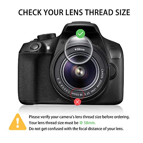 waka 58mm MC UV Filter - Ultra Slim 16 Layers Multi Coated Ultraviolet Protection Lens Filter for Canon Nikon Sony DSLR Camera Lens