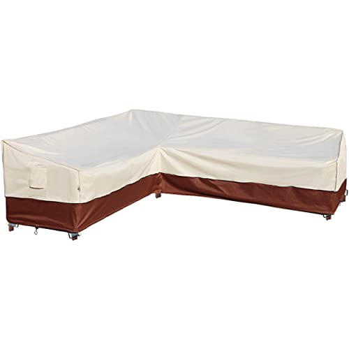 Westblue Patio Outdoor Sectional Cover-L-Shaped Outdoor Patio Furniture Covers Waterproof Rip-Stop Anti-UV 600D Heavy Duty Outdoor Couch Cover with 3 Air Vent Sofa Cover ,Left,83''L(104''L)32''D 31''H