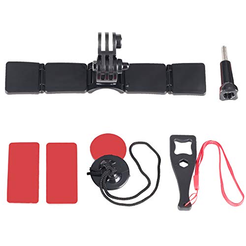 QKOO Motorcycle Helmet Chin Mount Kit for GoPro Hero 11, 10, 9, 8, 7, 6, 5, 4, Session, 3+, 3, 2, 1, Hero (2018), DJI Osmo Action, AKASO, SJCAM, Action Cameras