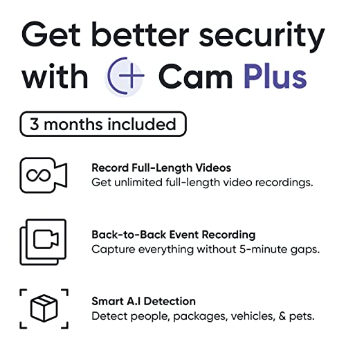 Wyze Cam Plus 3 Month Subscription (Packaging May Vary)