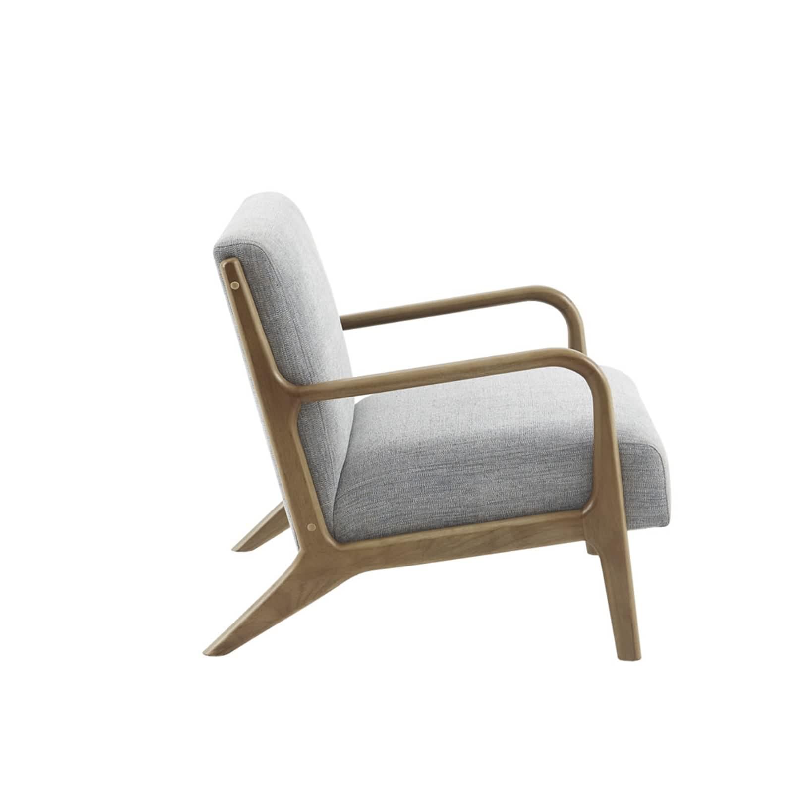 Arm Chair Gray, Living Room Chairs Trendy Accent Seating Solid Wood Comfy Modern Home Furniture 32.75" L X 27.50" W X 29" H