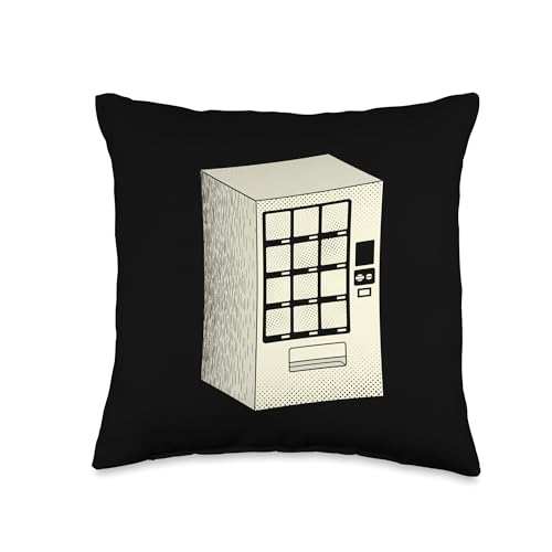 Vending Machine Vending Machine Clothing Japan Vending Retro Anime Machine Seller Throw Pillow, 16x16, Multicolor