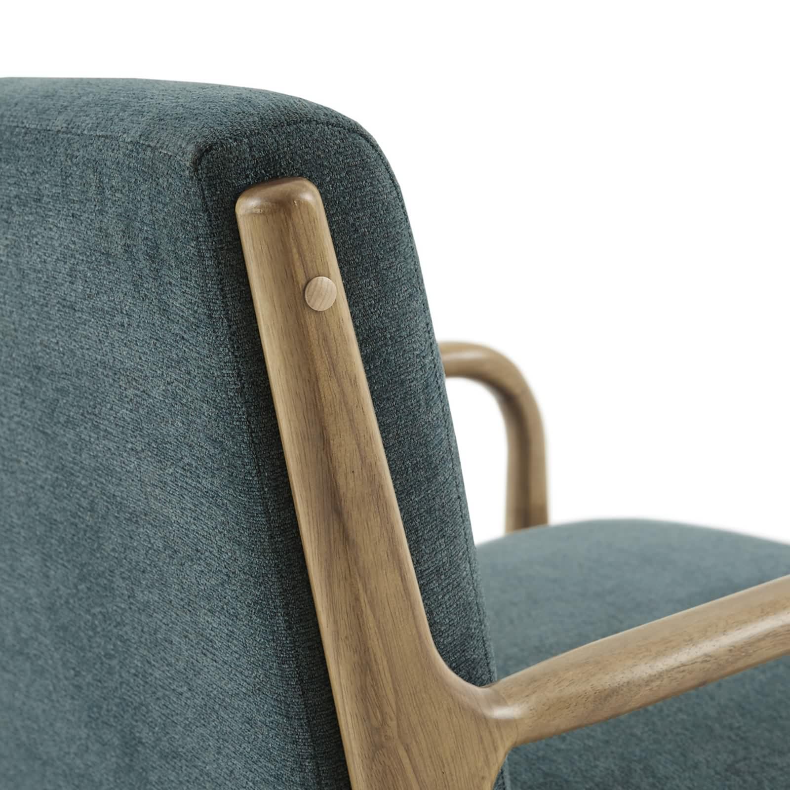 Solid Wood Chair, Chairs Living Room Accent Seating Armchair Teal Comfy Modern Home Furniture 32.75" L X 27.50" W X 29" H
