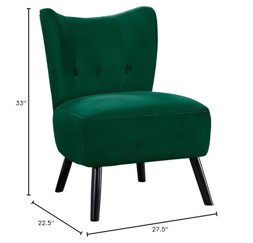 Gray Accent Chair, Living Room Chairs Trendy Armless Solid Wood Comfy Modern Home Furniture 27.50" L X 22.50" W 33" H