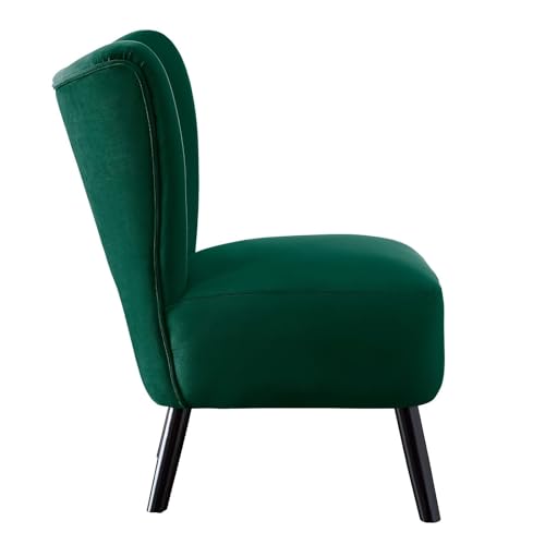 Gray Accent Chair, Living Room Chairs Trendy Armless Solid Wood Comfy Modern Home Furniture 27.50" L X 22.50" W 33" H