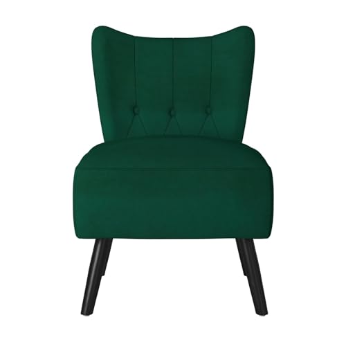 Gray Accent Chair, Living Room Chairs Trendy Armless Solid Wood Comfy Modern Home Furniture 27.50" L X 22.50" W 33" H