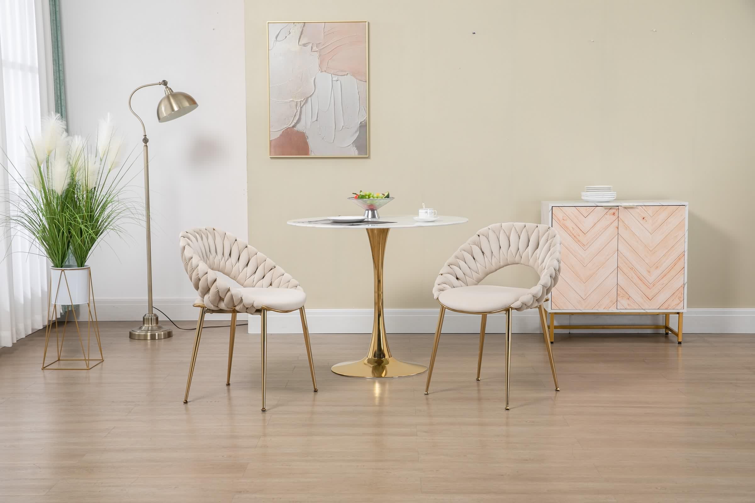 Adjustable Chair, Accent Chairs for Living Room Armless Polyester Ivory Comfy Modern Home Furniture 22.44" Lx20.87 Wx29.92 H