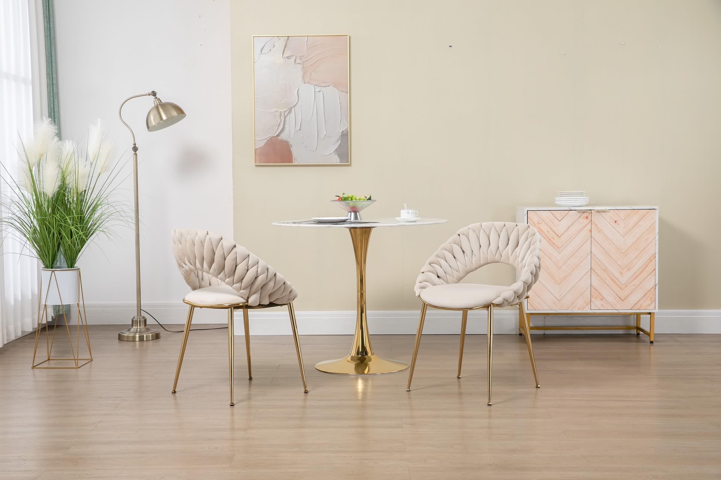 Adjustable Chair, Accent Chairs for Living Room Armless Polyester Ivory Comfy Modern Home Furniture 22.44" Lx20.87 Wx29.92 H