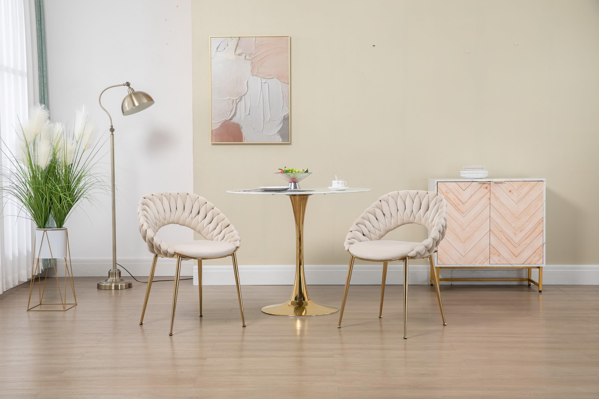 Adjustable Chair, Accent Chairs for Living Room Armless Polyester Ivory Comfy Modern Home Furniture 22.44" Lx20.87 Wx29.92 H