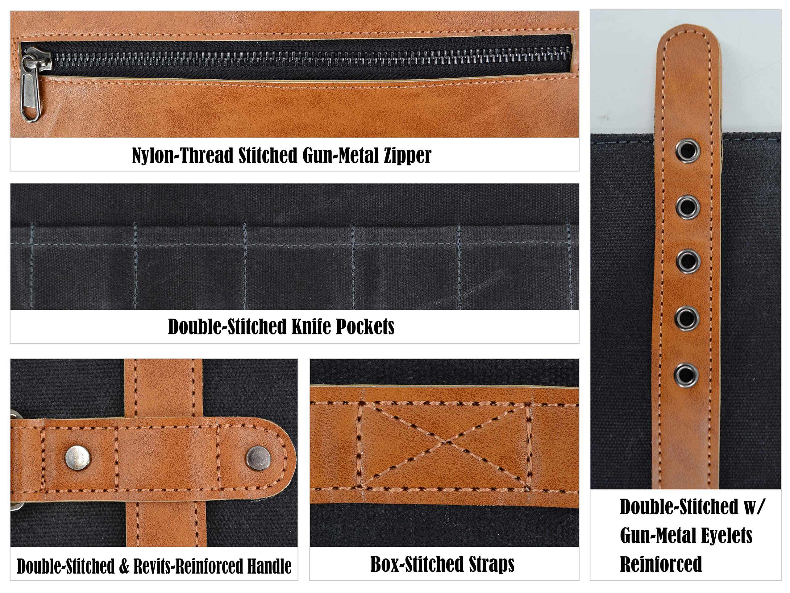14-Pockets Knife roll, Leather knife roll, Knife roll canvas, Knife bag holders, Knife roll bag, Chef bag, Chef knife bag, Chef knife roll, Chef knife roll bag, Pocket knife roll, Knife bags for chefs
