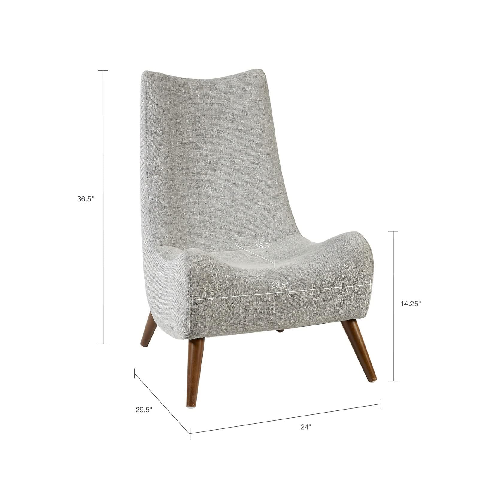 Dsnyu Solid Wood Chair, Modern Living Room Chairs Accent Seating Armless Tan Comfy Home Furniture 29.50" L X 24" W X 36.50" H