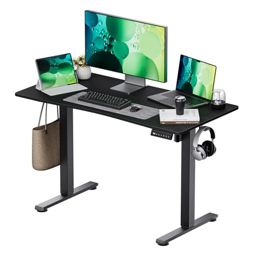 SohoTeco Standing Desk with Cable Management,55 * 28 in Black