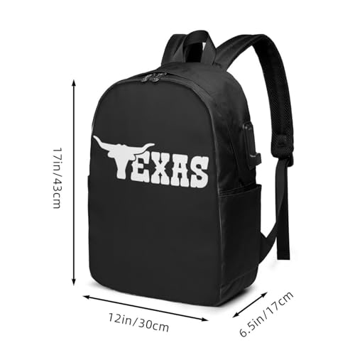 VNCXCNCN I Love TEXAS Laptop Backpack Classic Backpack Band Elements Travel Backpack Sports Backpack With USB port