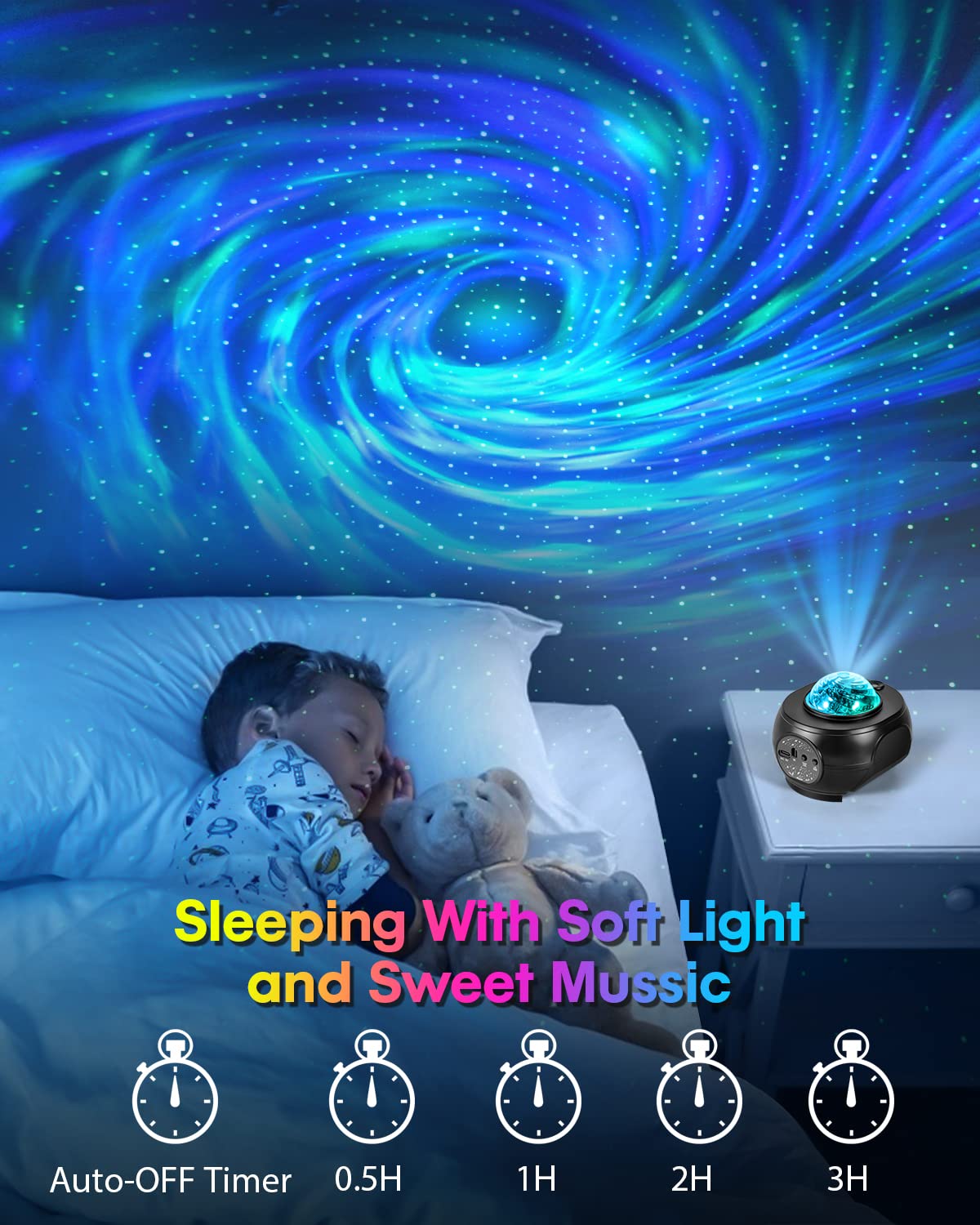 Star Projector Galaxy Projector, Happy Birthday Decorations Gift Night Light with Remote Nebula Starry Light Projector Twinkling Ceiling Stars Projection for Home Gaming Bedroom Kids Room Decor Light