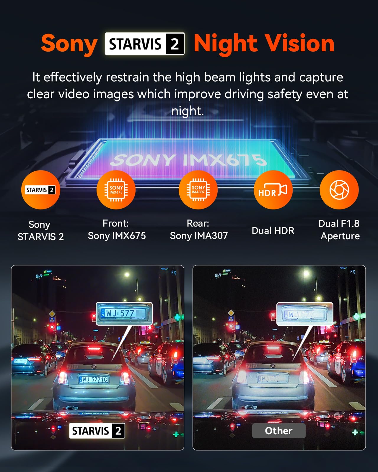 【Bundle: Vantrue S1 PRO Dual Dash Cam + Vantrue CPL Filter】 Vantrue S1 Pro 2.7K Front and Rear 5G Wi-Fi Dash Cam, 1944P Dual Hidden Dash Camera for Cars, Super Night Vision, Motion Detection