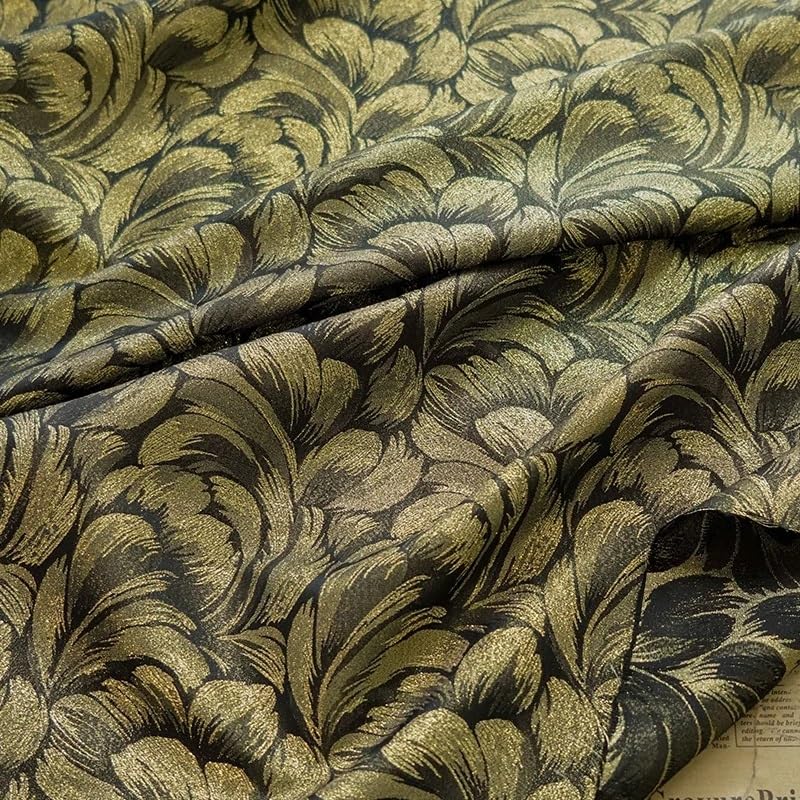 XMTXZYM 2 Meter Retro Pattern Jacquard Brocade Fabric Party Dress Home Curtain Decorative Sewing Fabric