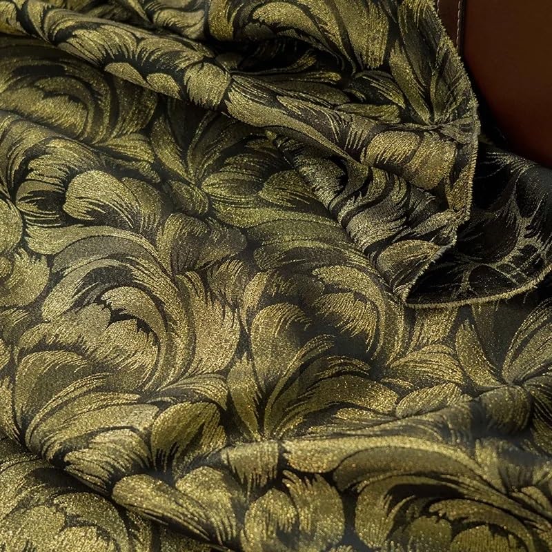 XMTXZYM 2 Meter Retro Pattern Jacquard Brocade Fabric Party Dress Home Curtain Decorative Sewing Fabric
