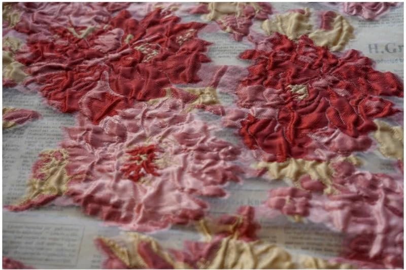 XMTXZYM 2 Meter Yarn Dyed Embossed Jacquard Fabric Women's Dress DIY Sewing Fabric