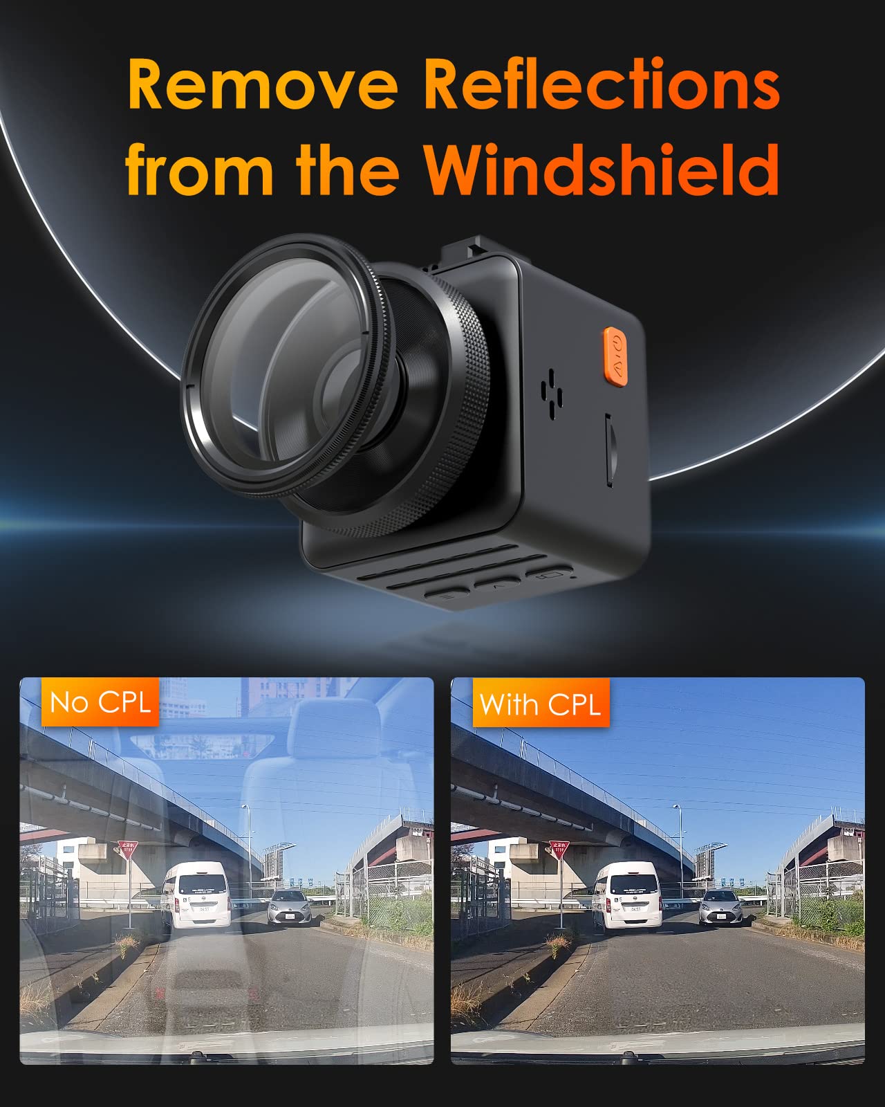 【Bundle: Vantrue S1 PRO Dual Dash Cam + Vantrue CPL Filter】 Vantrue S1 Pro 2.7K Front and Rear 5G Wi-Fi Dash Cam, 1944P Dual Hidden Dash Camera for Cars, Super Night Vision, Motion Detection