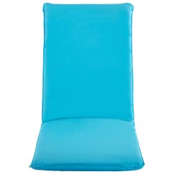 vidaXL Foldable Sunlounger Outdoor Garden Patio Beach Backyard Terrace Pool Sunbed Lounge Bed Seating Camping Folding Oxford Fabric Blue