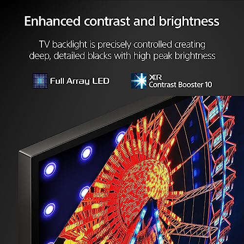 Sony XR55X90L 55 Inch 4K BRAVIA XR Full Array LED Smart Google TV with an ErgoAV ERTSL2-01B Tabletop TV Stand and Walts HDTV Screen Cleaner Kit (2023)(USED)