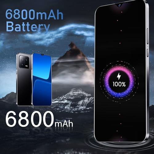 Unlocked 4G Cell Phone 6.54 Inch Screen,12, 8GB RAM 256GB ROM, 32MP 16MP Camera, GPS Navigation,Screen, Facial Unlocking (US Plug)
