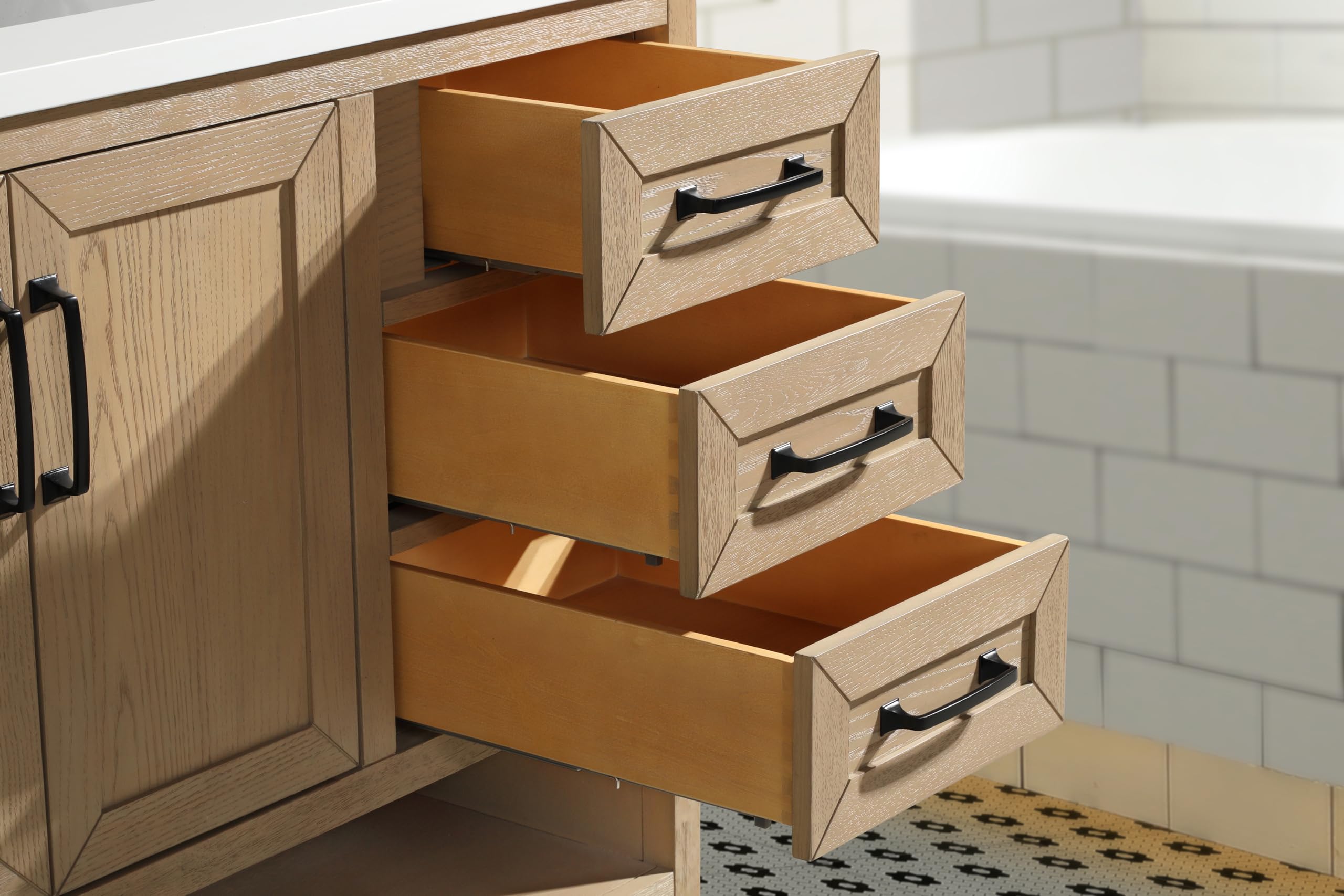 Ari Kitchen & Bath Venice 42" Bathroom Vanity in Oak Gray