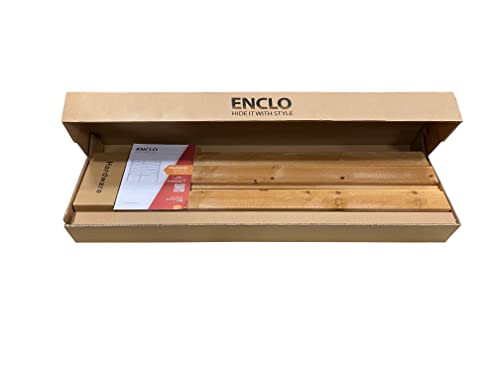 Enclo Privacy Screens EC18009 Charleston Wood Outdoor Privacy Fence Screen Slatted No-Dig Kit 38" W x 42" H, 2 Panels