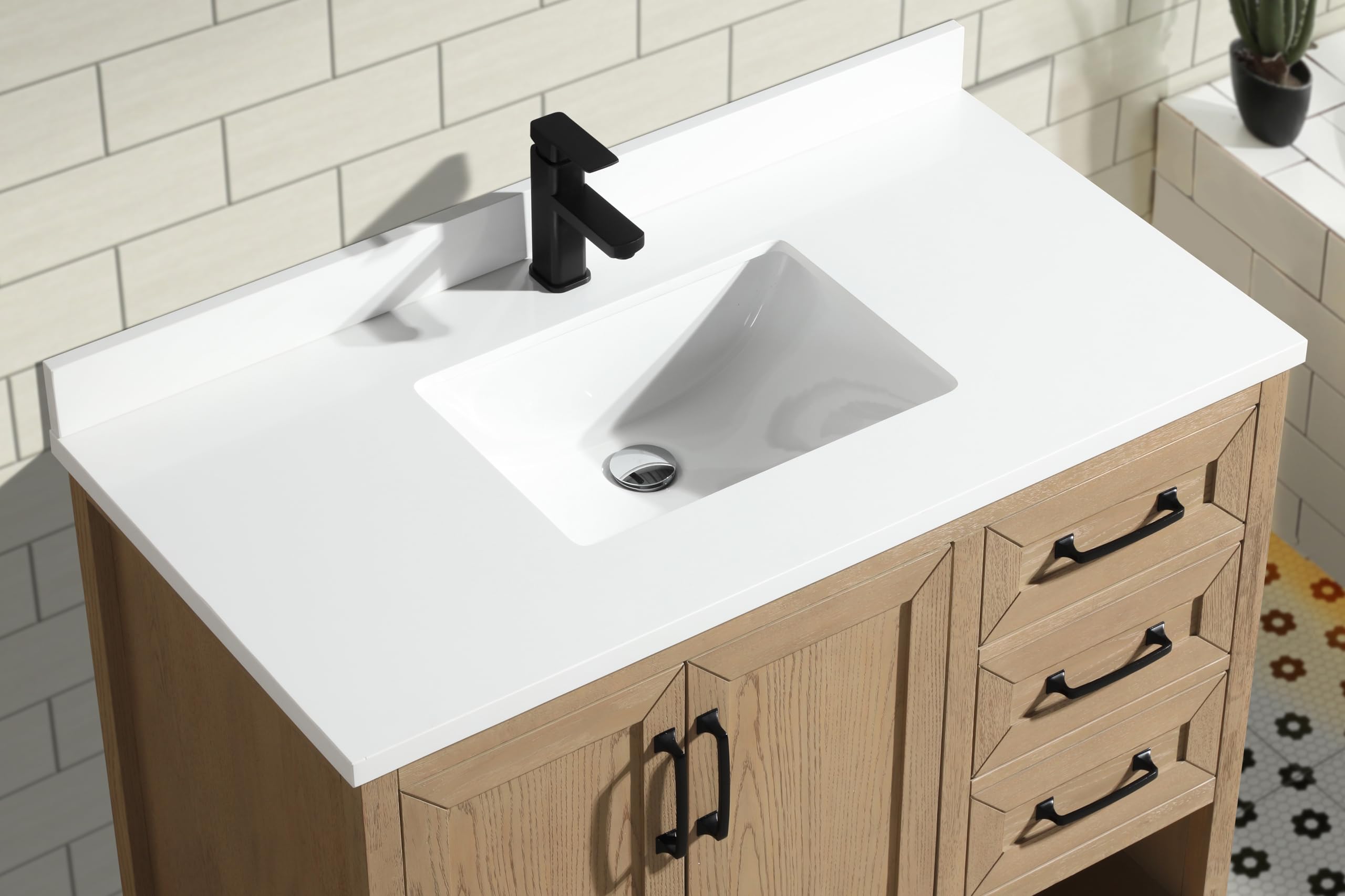 Ari Kitchen & Bath Venice 42" Bathroom Vanity in Oak Gray