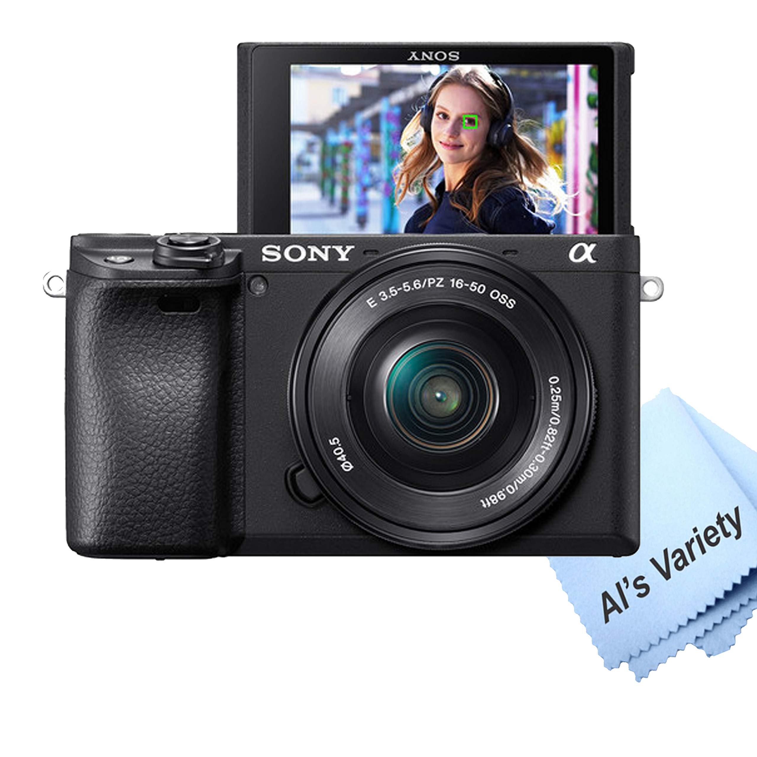 Sony a6400 Mirrorless Camera with16-50mm & 55-210mm Zoom Lenses + 128GB Pro Speed Memory + Case + Tripod + Software Pack -Proffesional Photo Bundle (Renewed)